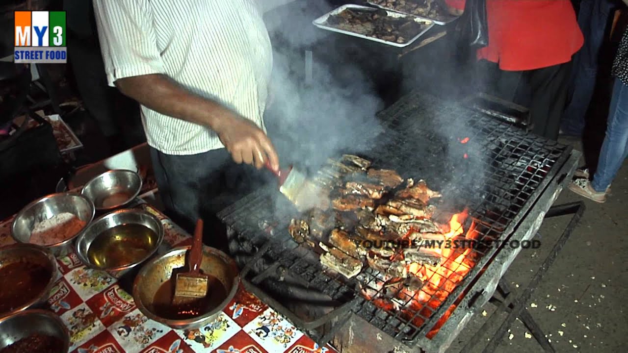 PORK RIB BBQ | GOA STREET FOOD | GOA CARNIVAL | RARE STREET FOOD street ...