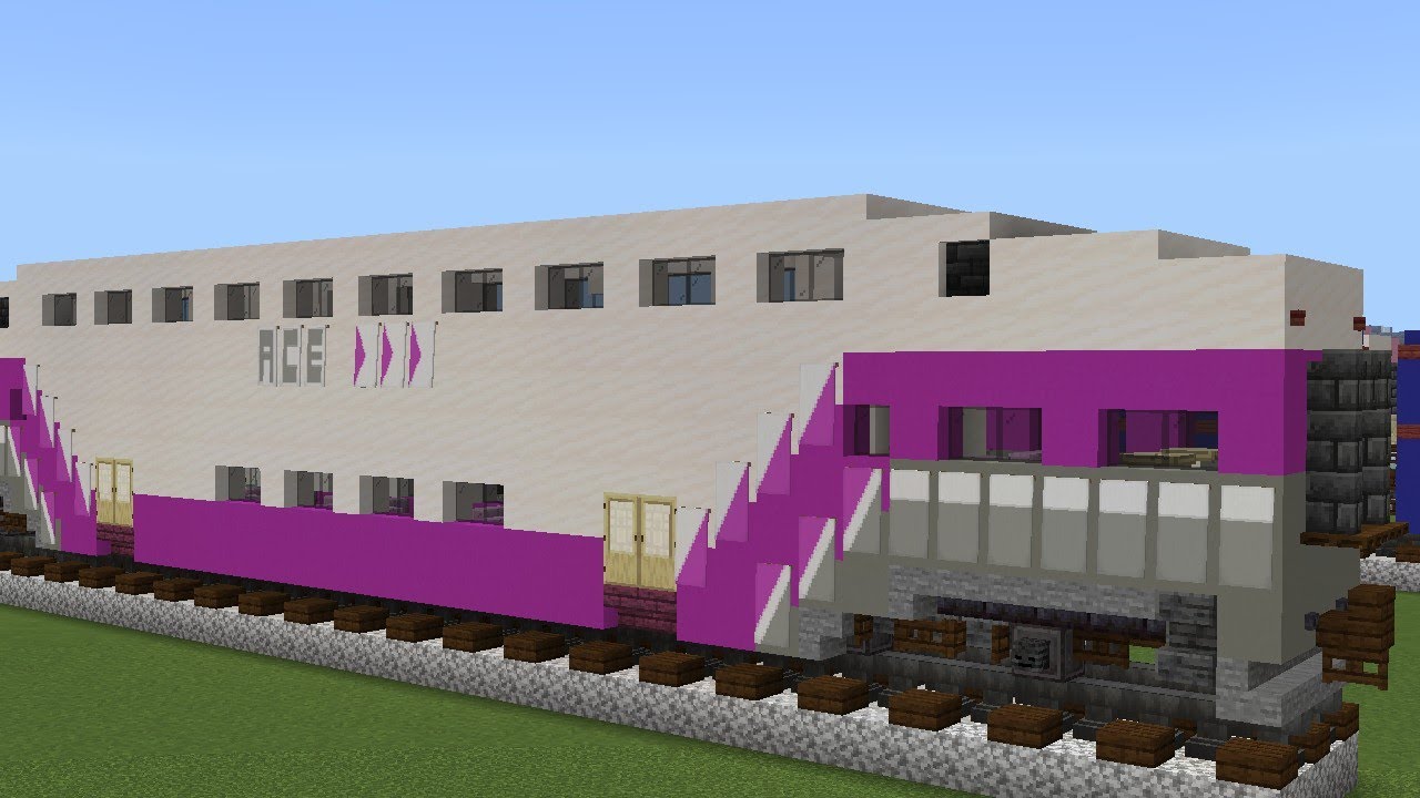 Minecraft ACE Bombardier Bi-level Coach car Time Lapse Speed Build ...