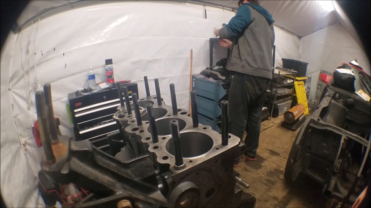PISTON RING FILING ON THE CHEAP 4G63 FRANKEN BLOCK - YouTube