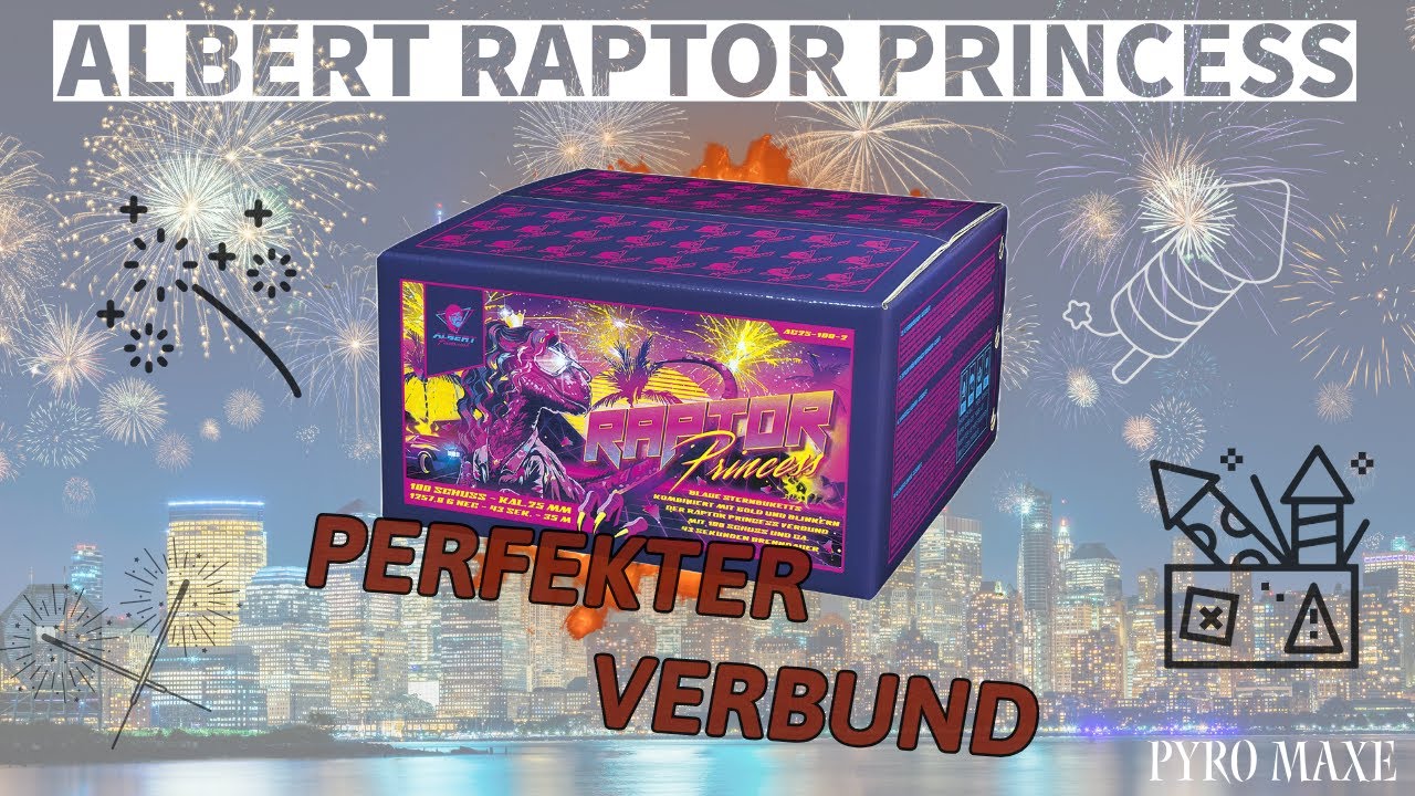 ALBERT RAPTOR PRINCESS 🎆 FUNKE F2 Silvester Feuerwerk Test 💥PERFEKT ...