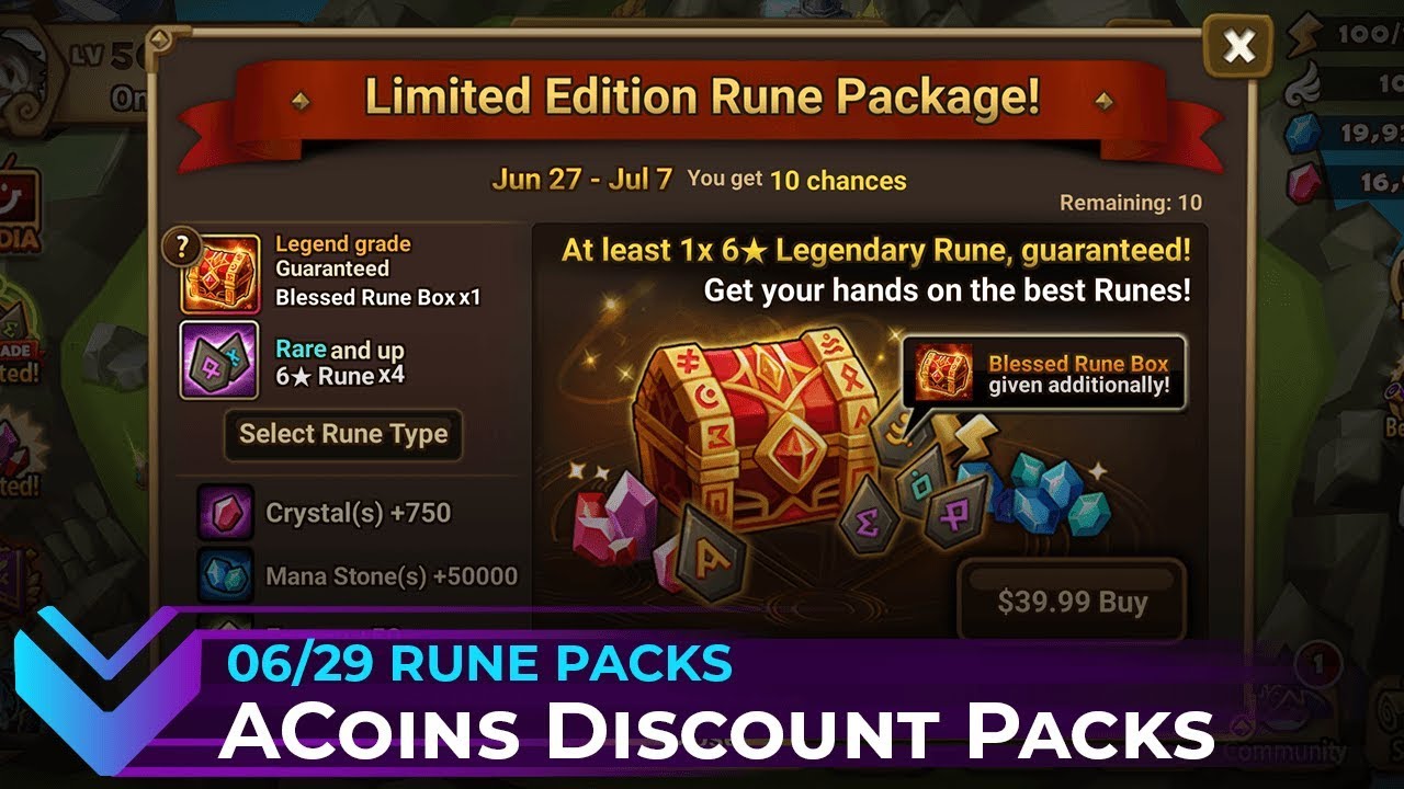 1st Time Rune Packs?! // Summoner's War - YouTube