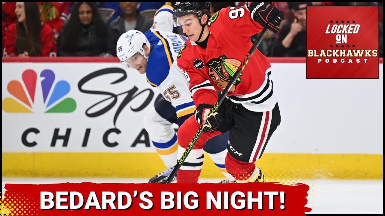 Chicago Blackhawks Win Preseason Opener 2-1 OT vs. Blues, Connor Bedard ...