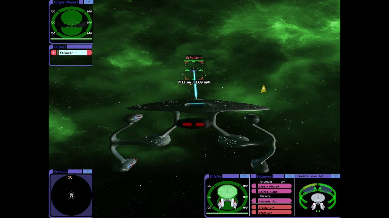Federation Scimitar Battleship vs Reman Scimitar | Remastered v1.2 ...
