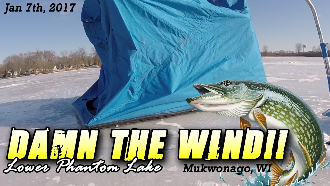 Damn the Wind! Ice Fishing 2017 - YouTube