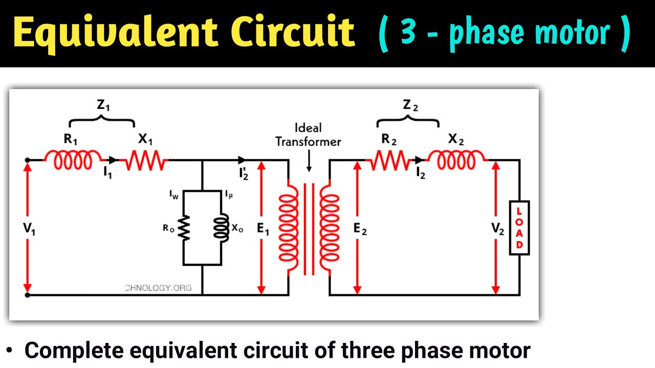 Equivalent Circuit And Phasor Diagram Of Three Phase Induction Motor