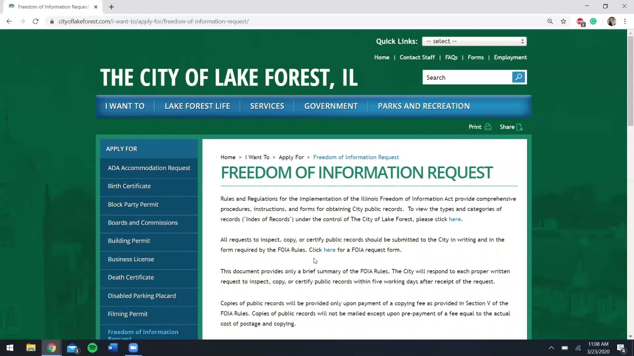 How to complete a FOIA Request Online - YouTube