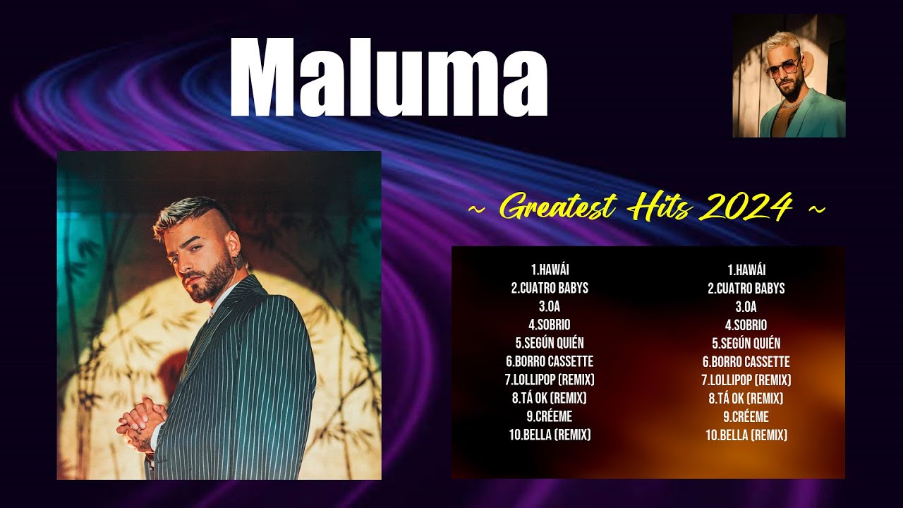 Greatest Hits of Maluma Playlist ~ Top 100 Artists To Listen in 2024 ...