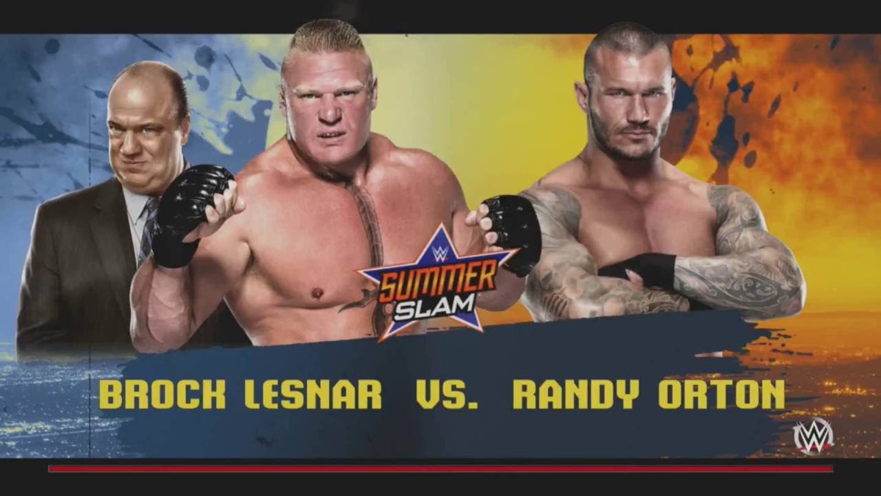 WWE Summerslam 2016 Brock Lesnar vs Randy Orton FULL MATCH 08/21/16 ...
