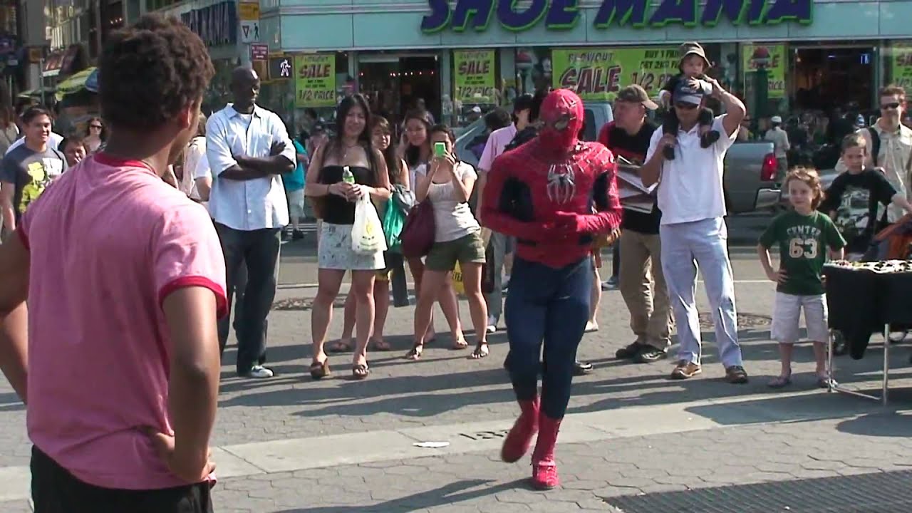 Spiderman Break Dancing in NYC - YouTube