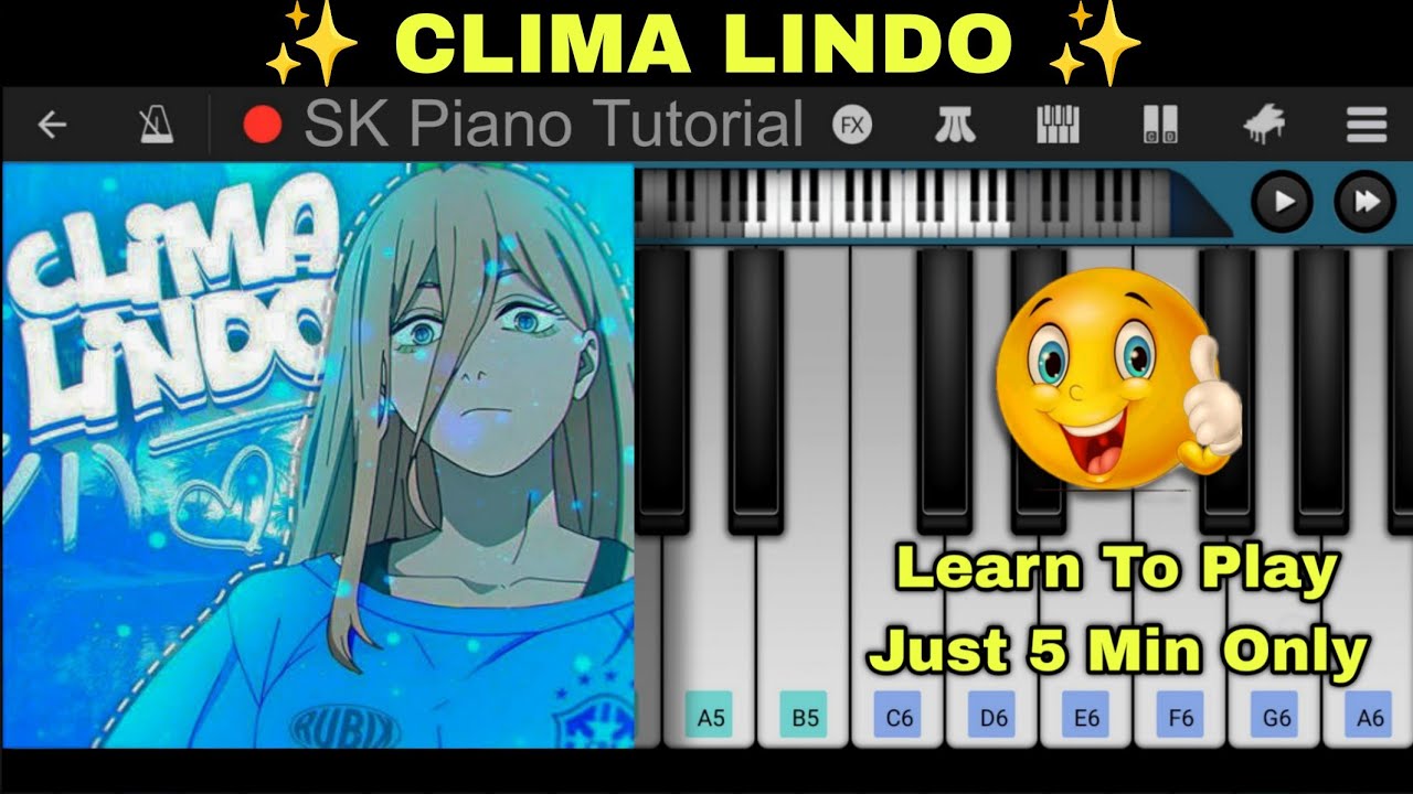 CLIMA LINDO - GXMZ | EASY Piano Tutorial - YouTube