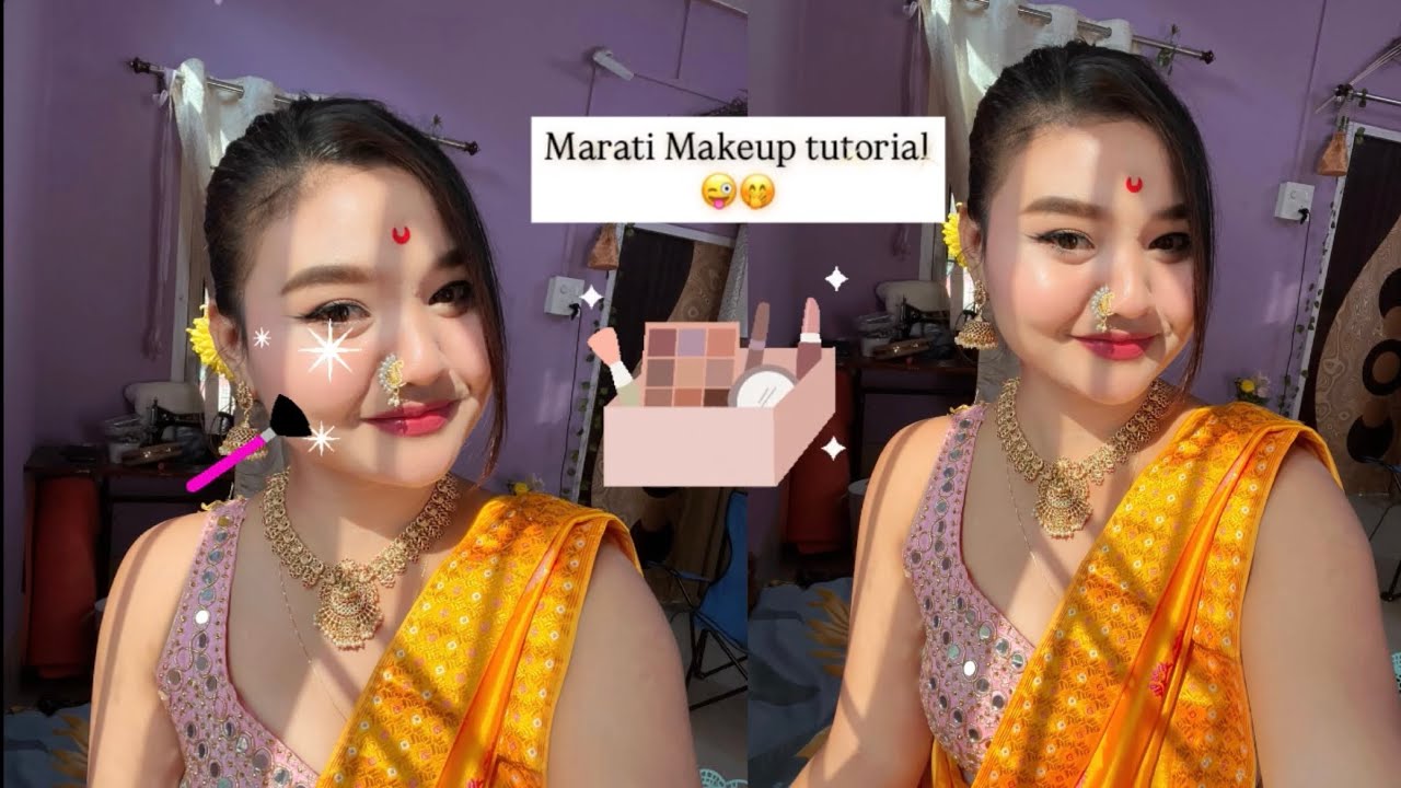 Marati look Make up tutorial💄😂😭😻🤭ll Miss Bargayary - YouTube