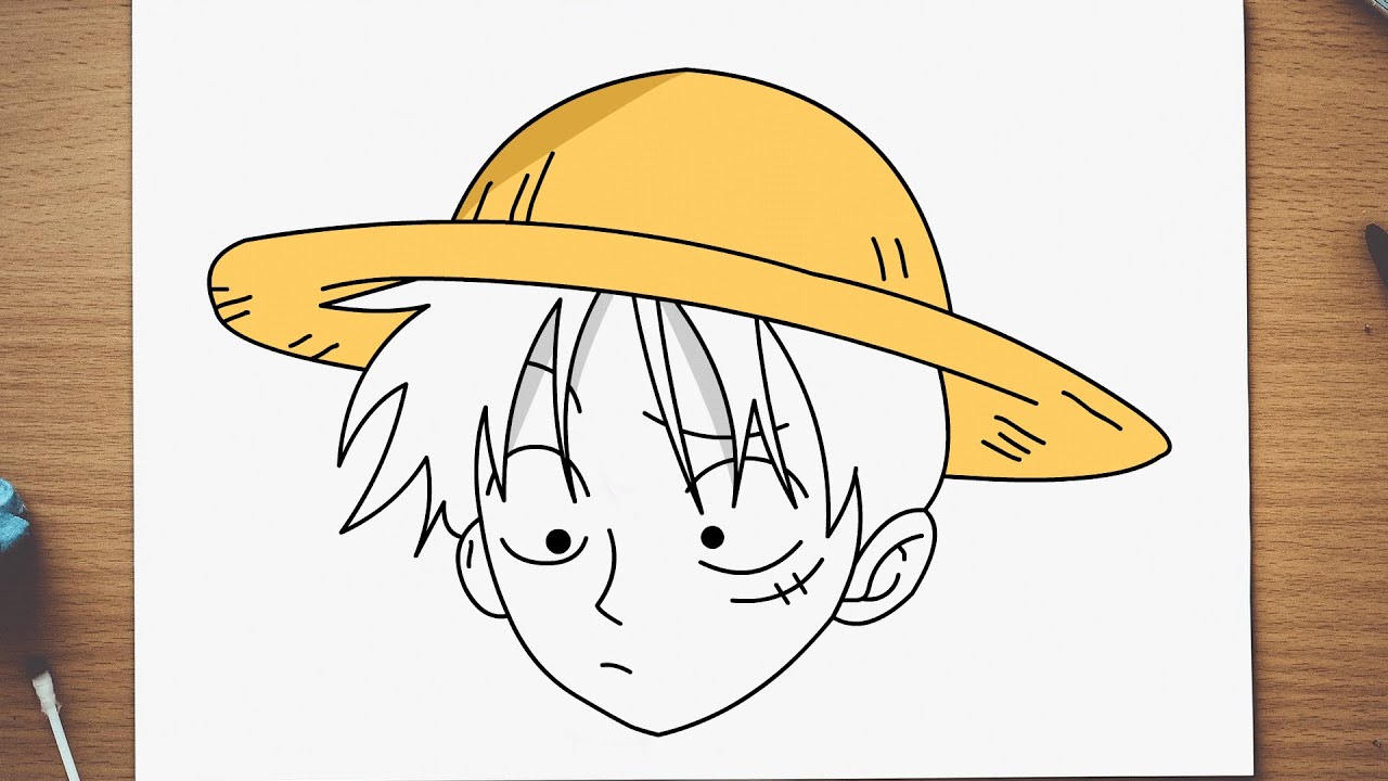 How To Draw Luffy (One Piece) | Easy In 40 Seconds - YouTube