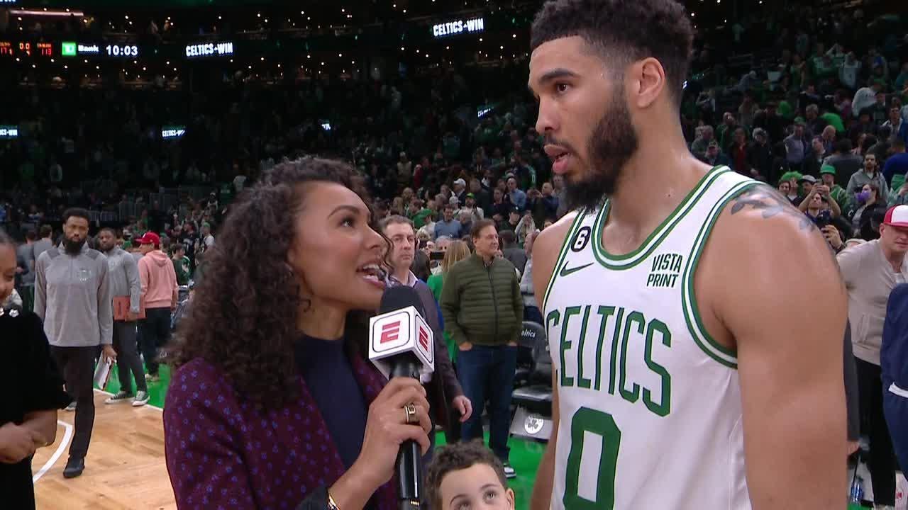 Asking Jayson Tatum what it's like to guard Donovan Mitchell - YouTube