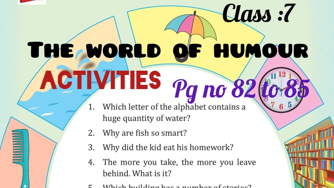 class -7 English The World of Humour activities pg no82 to 85 - YouTube