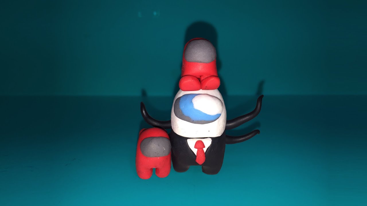 Making Among Us mix Slenderman with polymer clay - YouTube