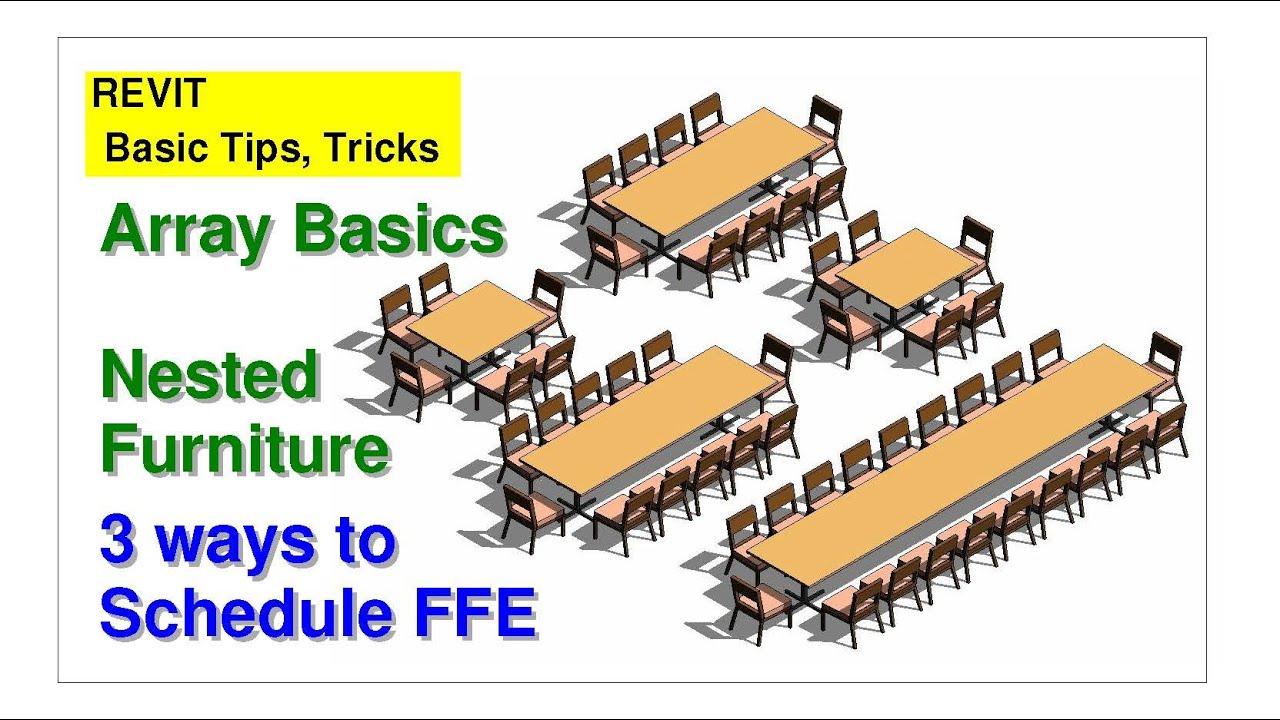Straight Array & 3 ways to Schedule Furniture - YouTube