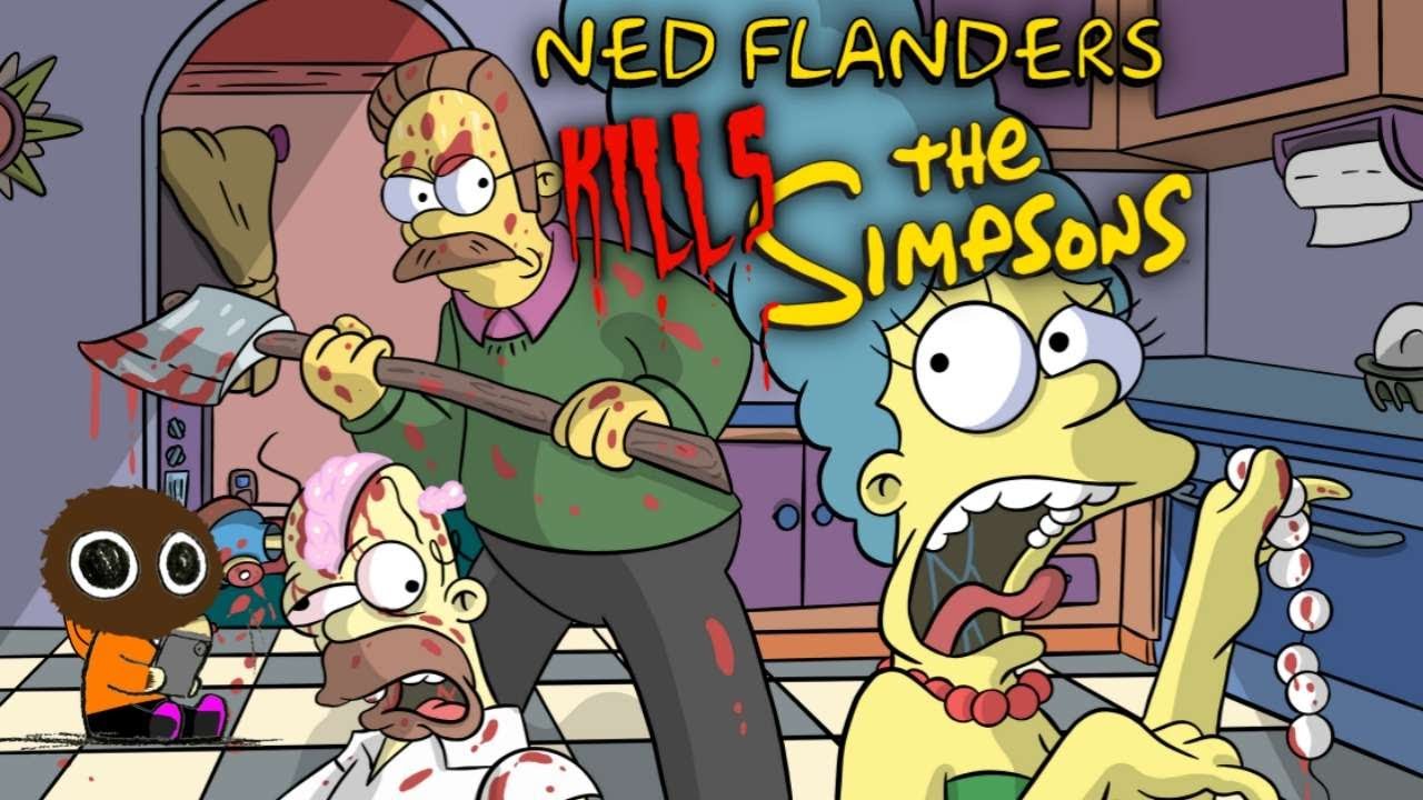 Be the Ghostface | NED FLANDERS KILLS The Simpsons - YouTube