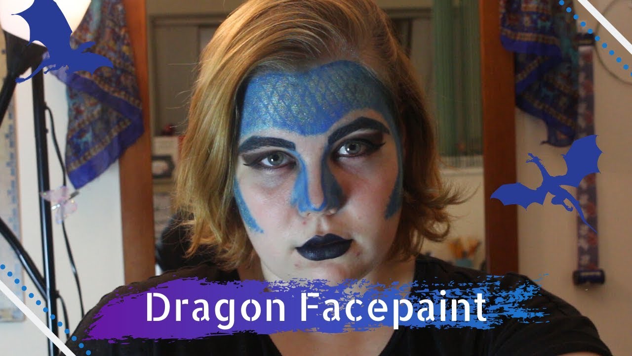 Dragon Inspired Halloween Face paint (tutorial) - YouTube