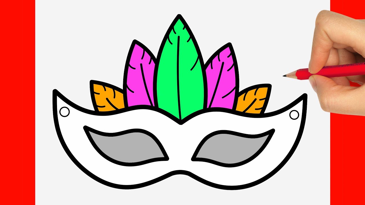 COMO DESENHAR UMA MASCARA DE CARNAVAL - COMO FAZER UMA MASCARA DE ...