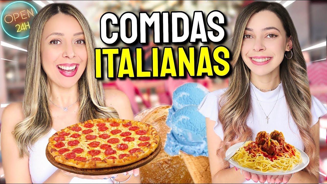 24 HORAS COMENDO COMIDAS ITALIANAS 🇮🇹 - YouTube