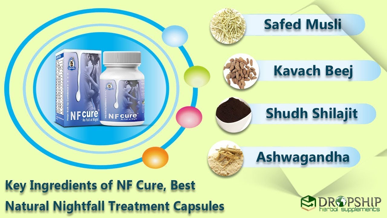 Key Ingredients of NF Cure, Best Natural Nightfall Treatment Capsules ...