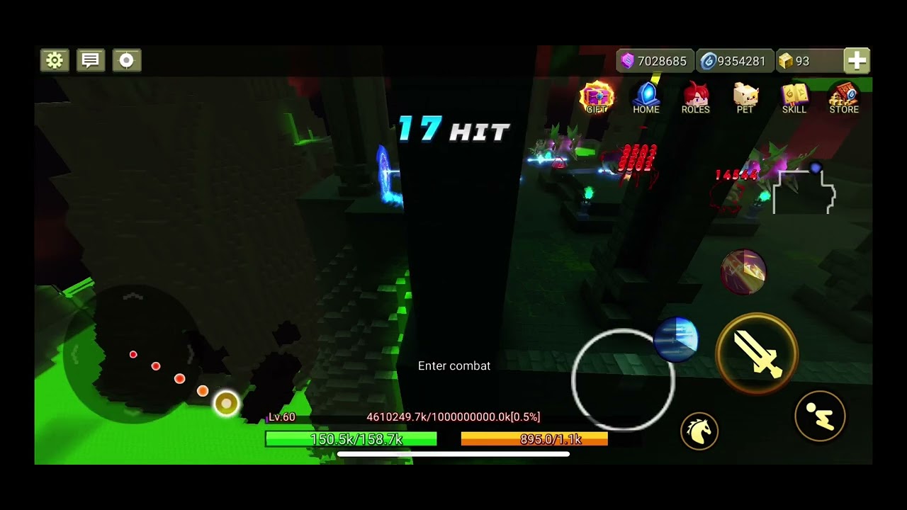 Blockman go block dungeon LV56 skip boss gameplay - YouTube