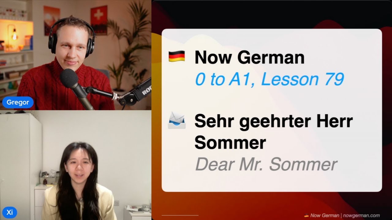 German 0 to A1 Lesson 79: 📨 Sehr geehrter Herr Sommer (Dear Mr. Sommer ...