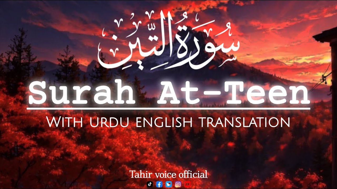 surah teen full || surah teen ||#tahirvoiceofficial - YouTube