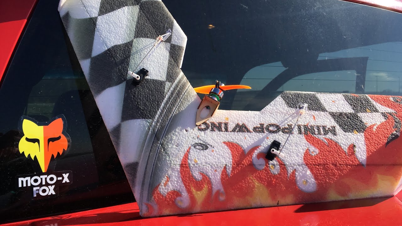 tech-one mini pop wing maiden flight and my 1st wing flight - YouTube