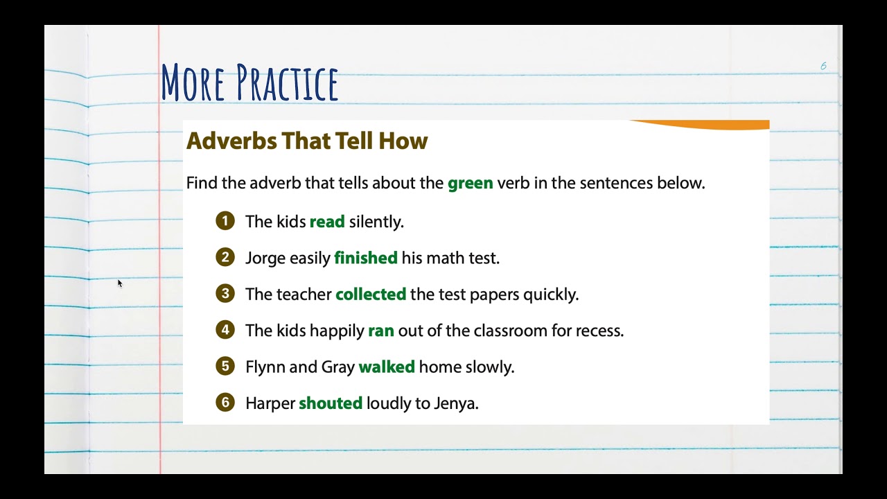 Adverbs That Tell 'How' - YouTube