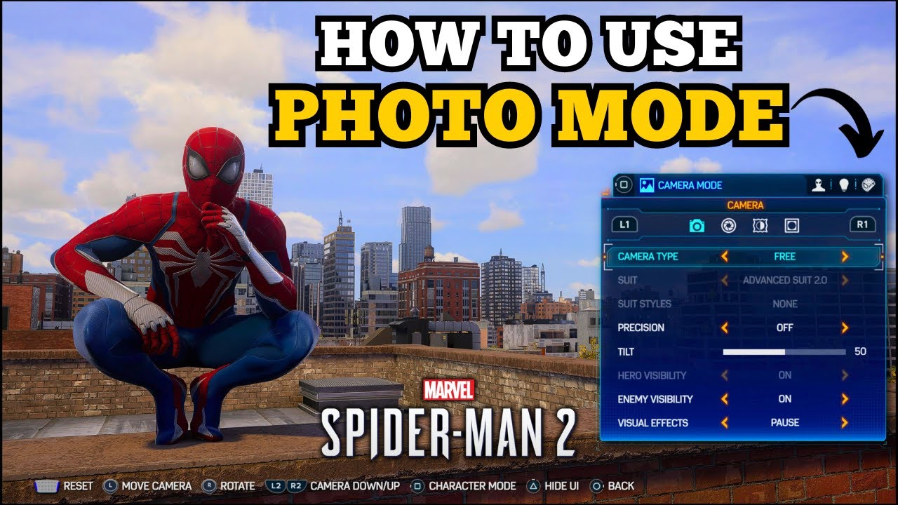 QUICK GUIDE for Photo Mode in Spider Man 2 (IT'S INCREDIBLE!) - YouTube