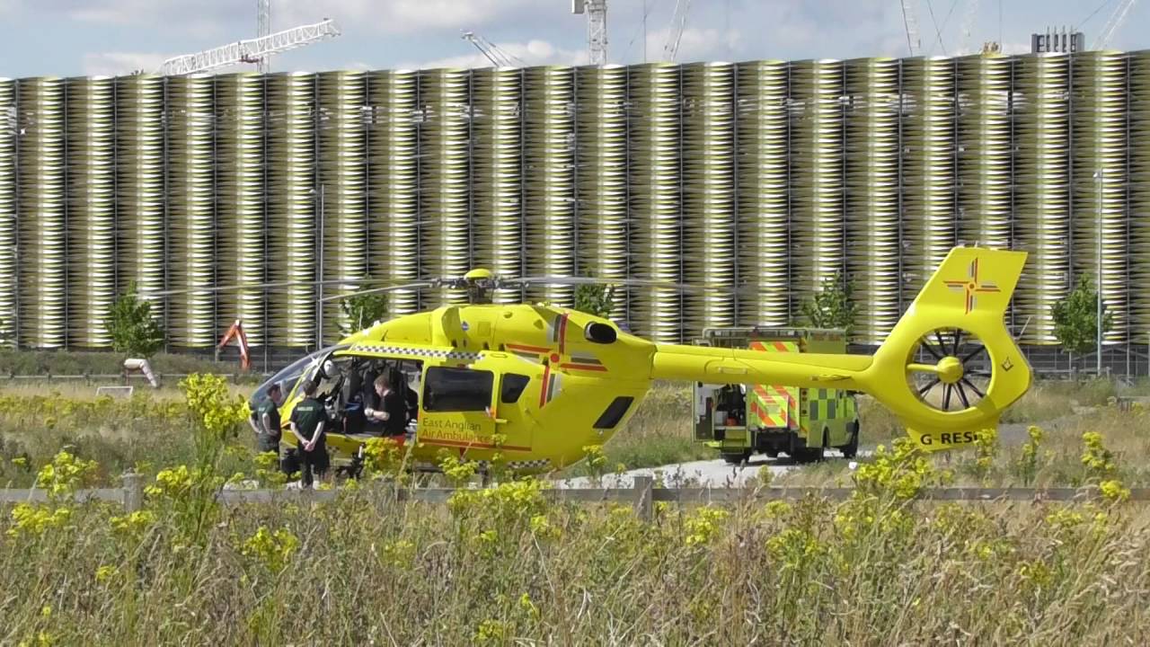 good East Anglian Air Ambulance EAAA helicopter Addenbrookes Hospital ...