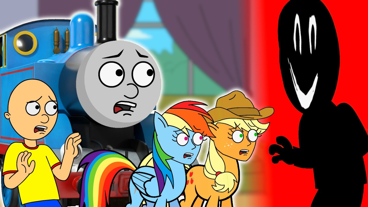 Caillou, Rainbow Dash, and Thomas Summon a Scary Ghost - YouTube