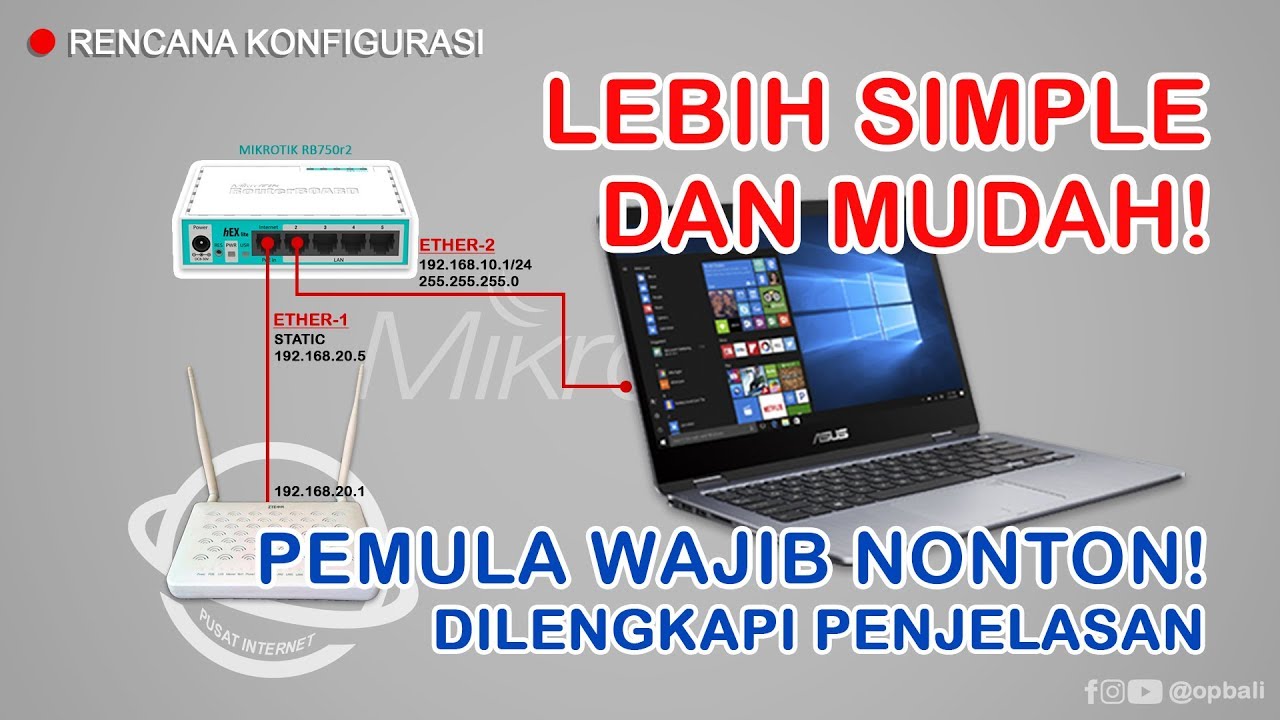 Cara Setting Mikrotik untuk Pemula - YouTube