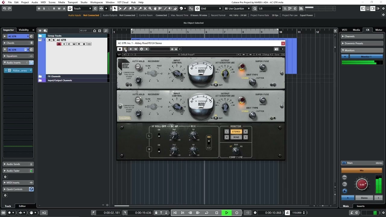 Waves AbbeyRoad RS124 Acoustic guitar - YouTube