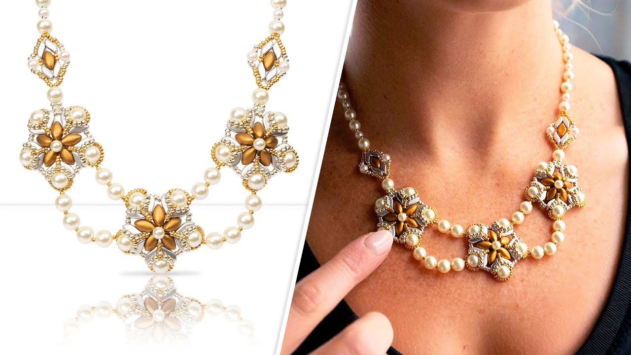 Draping Pearls Necklace - DIY Jewelry Making Tutorial by PotomacBeads ...