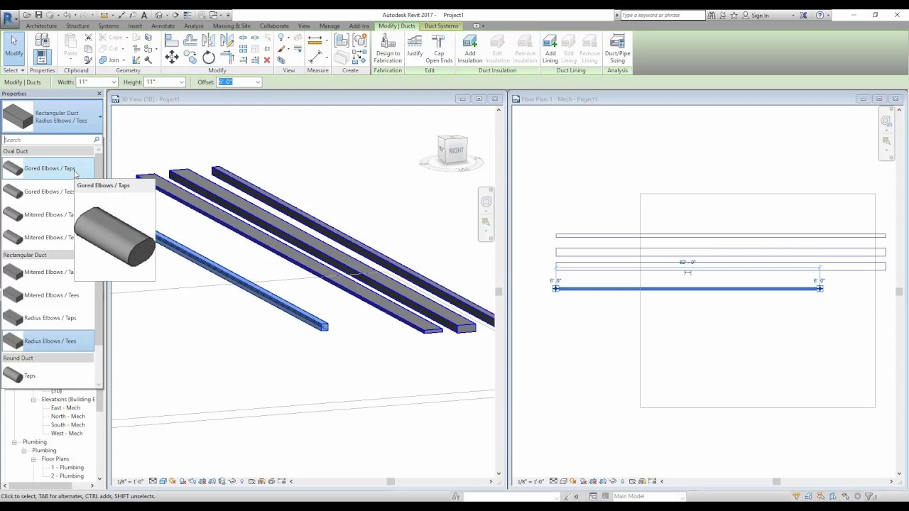 Revit MEP for the Professional - Part 3 - Drawing Duct - YouTube