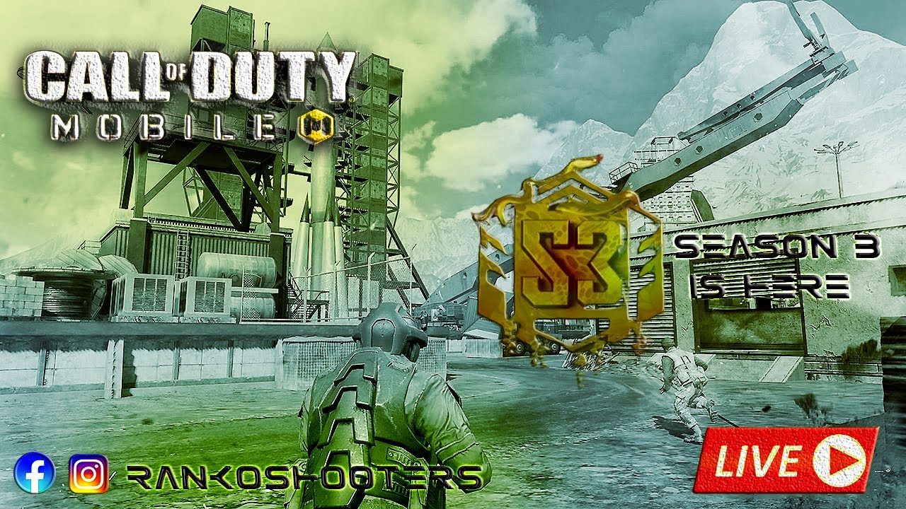 CALL OF DUTY MOBILE LIVE S3 || NEW OVERLAY || LEGENDARY RANK || BATTLE ...