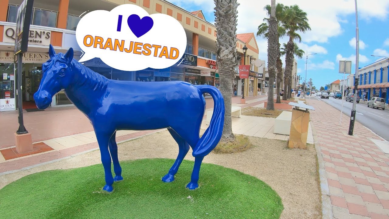 Midday walk in Oranjestad with CARNIVAL HORIZON in port - YouTube