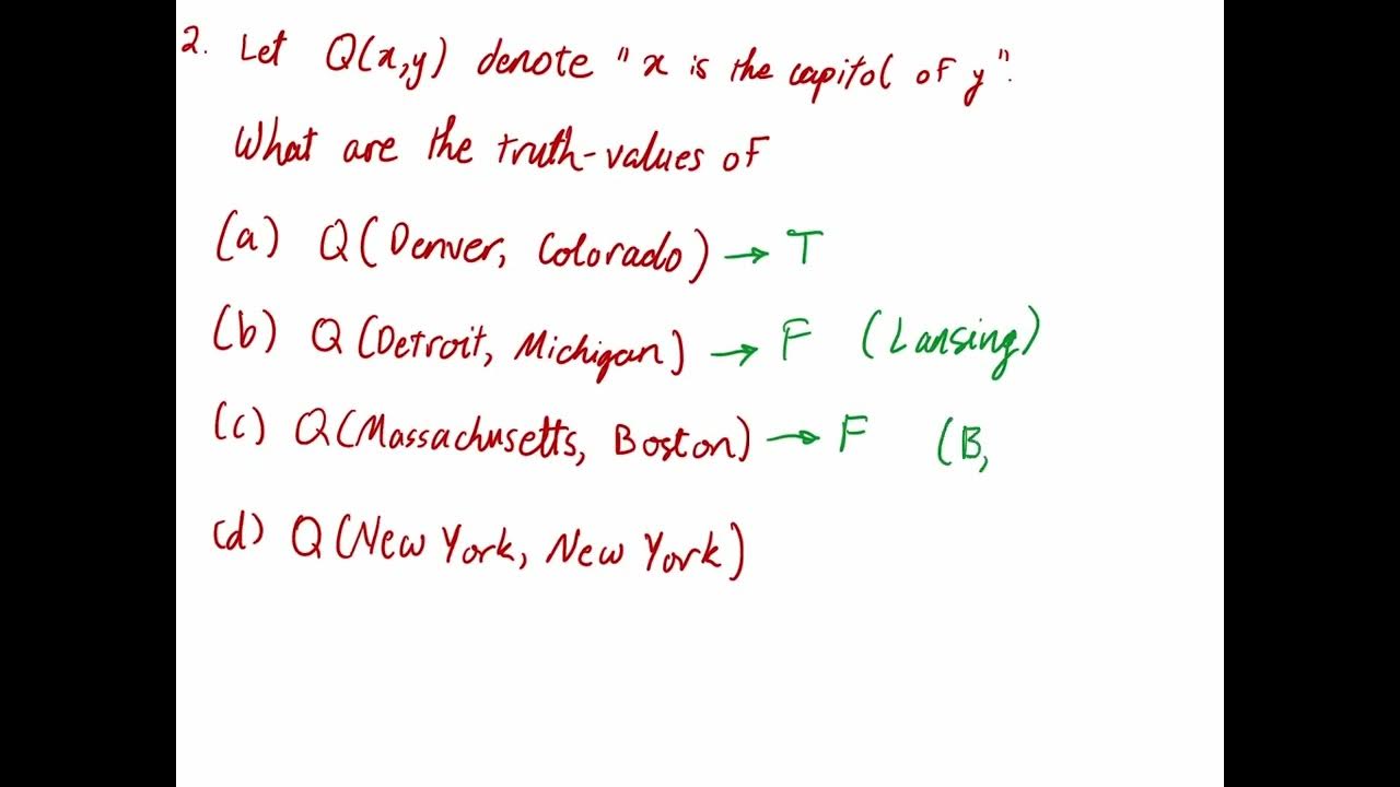 Discrete Math - 0023 - C1S4 Solutions to Predicate and Object Exercises ...