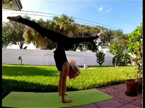 Handstand split: with a twist - YouTube