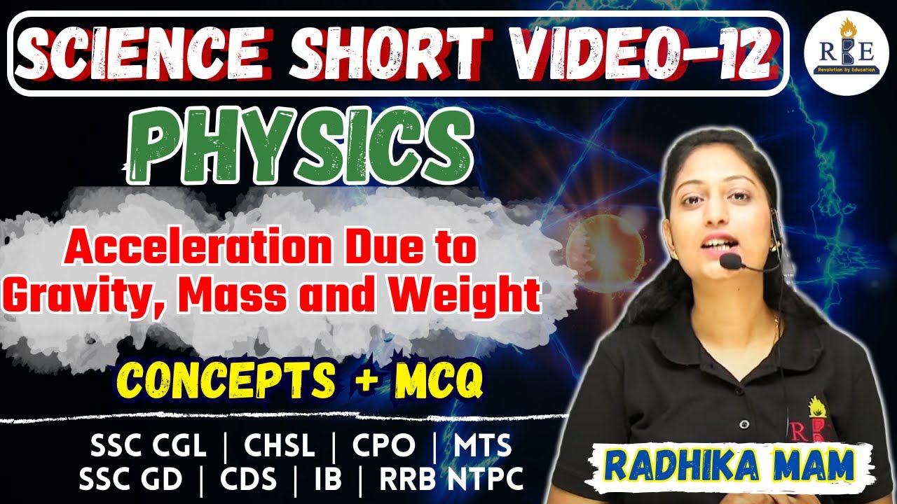 Science Short Video -12| Acceleration due to Gravity, Mass, and Weight ...