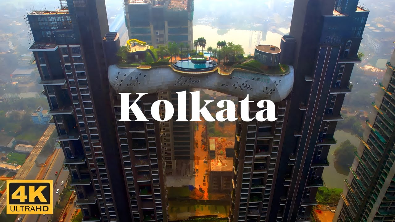 Experience the BEST Aerial Views of Kolkata India in 4K! - YouTube