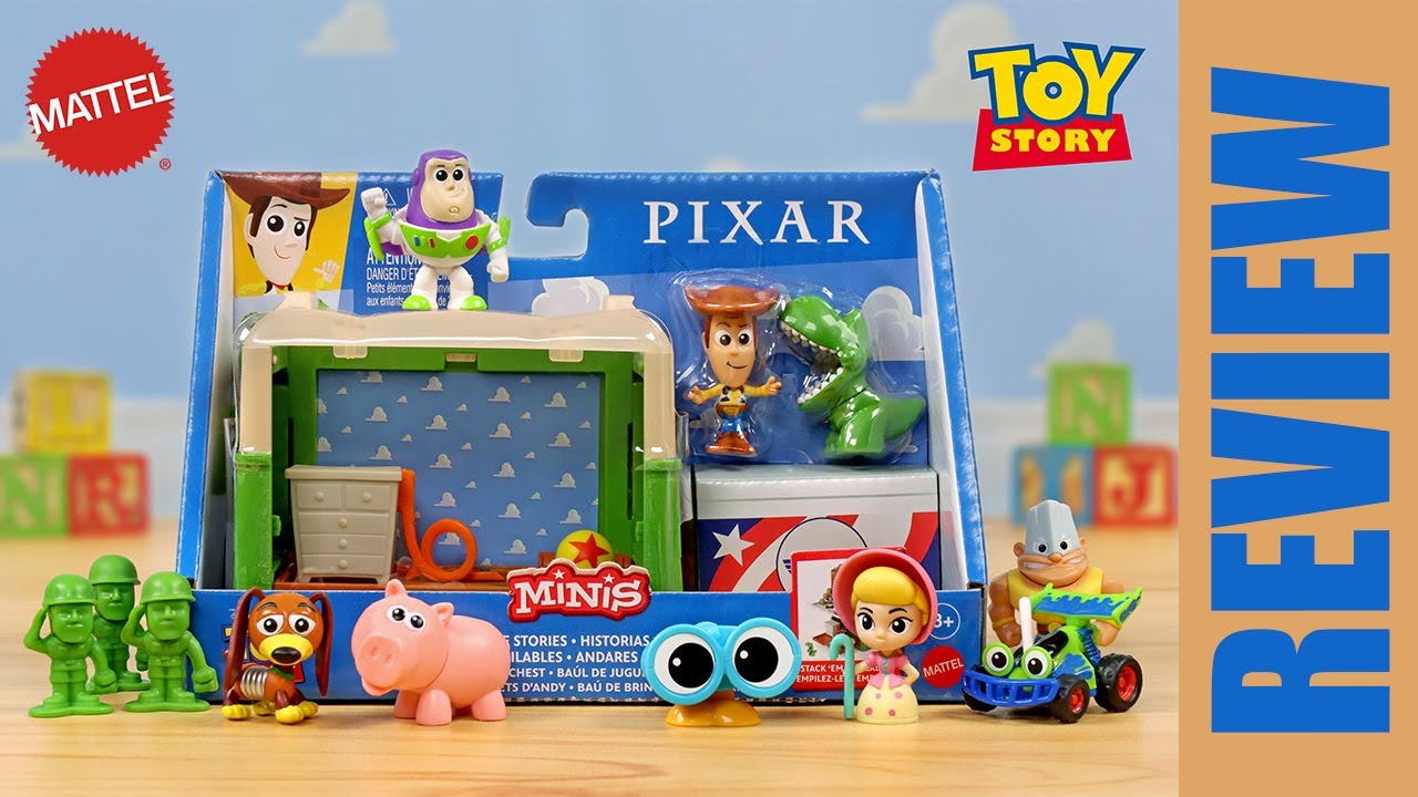 FINALLY! Mattel Pixar Minis Stackable Stories Sets | Toy Story Andy's ...