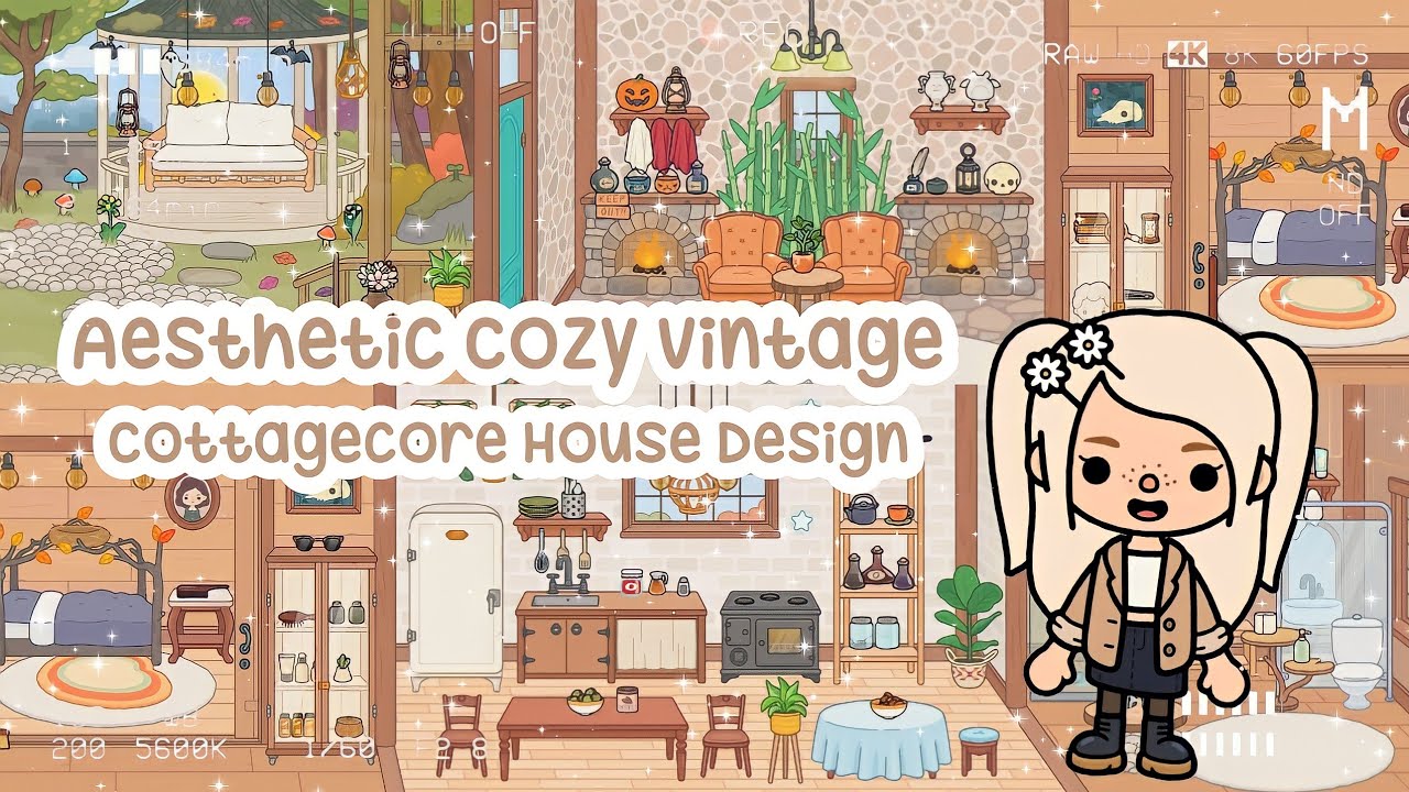 Aesthetic Cozy Vintage Cottagecore House Design 🏤🥨🧺 | Toca Boca | Toca ...
