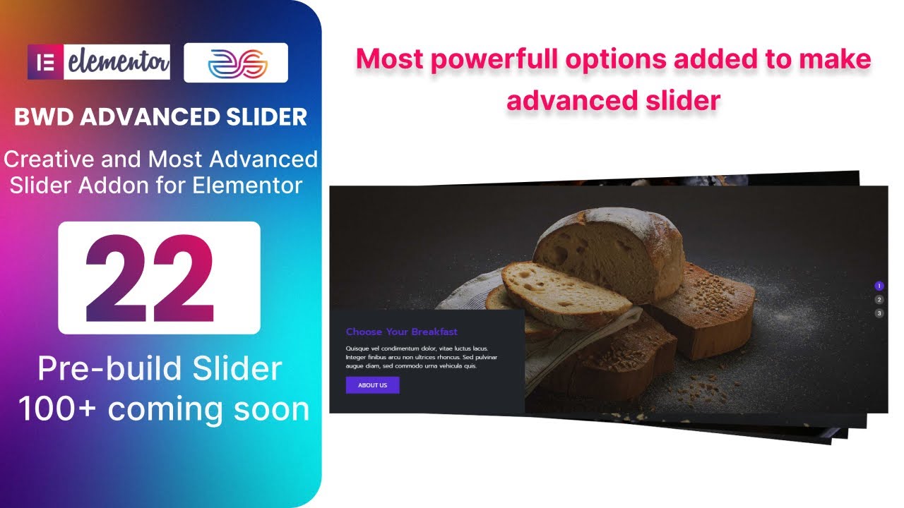 BWD Advanced Slider Elementor addon tutorial - YouTube