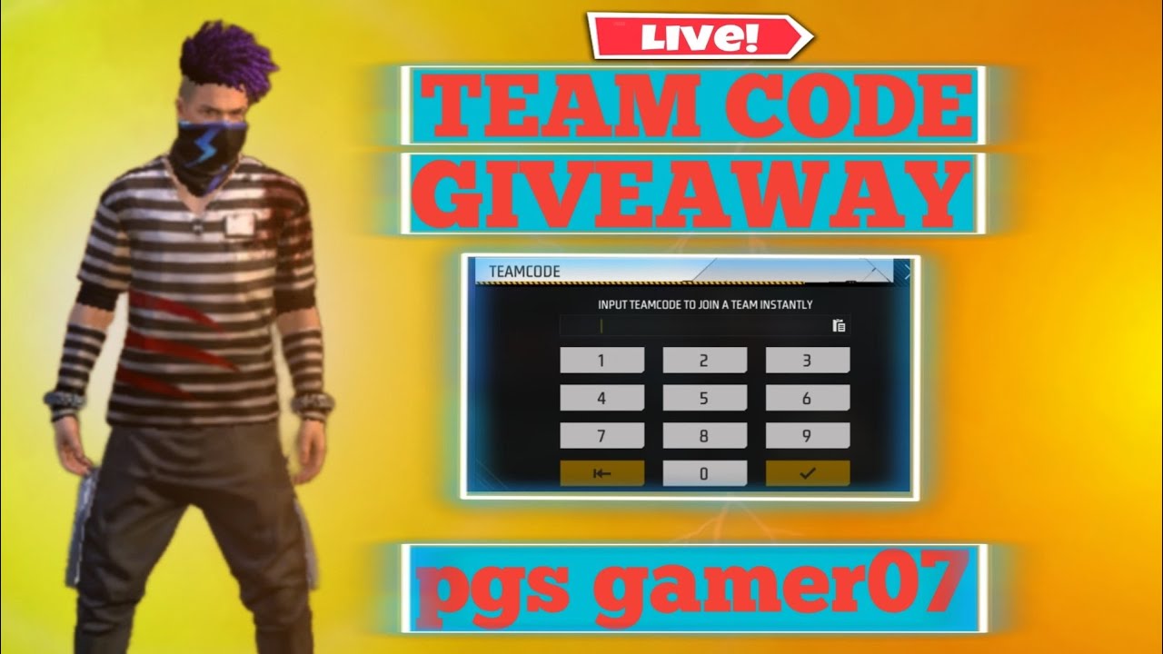 FF LIVE TEAM CODE GIVEAWAY | FF LIVE GUILD TEST | FF LIVE #fflive# ...