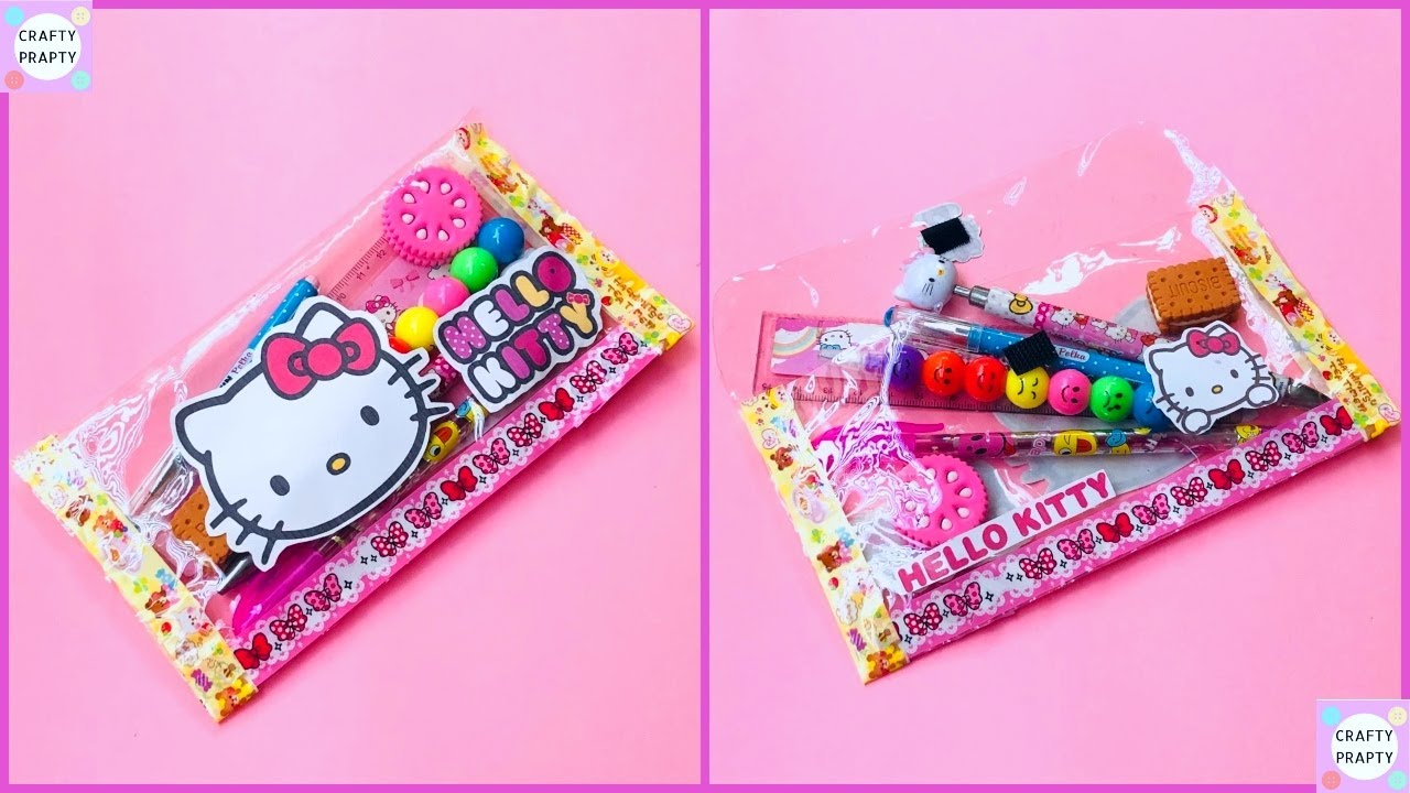 How to make Hello kitty Pencil Pouch |School supplies/ DIY Hello Kitty ...