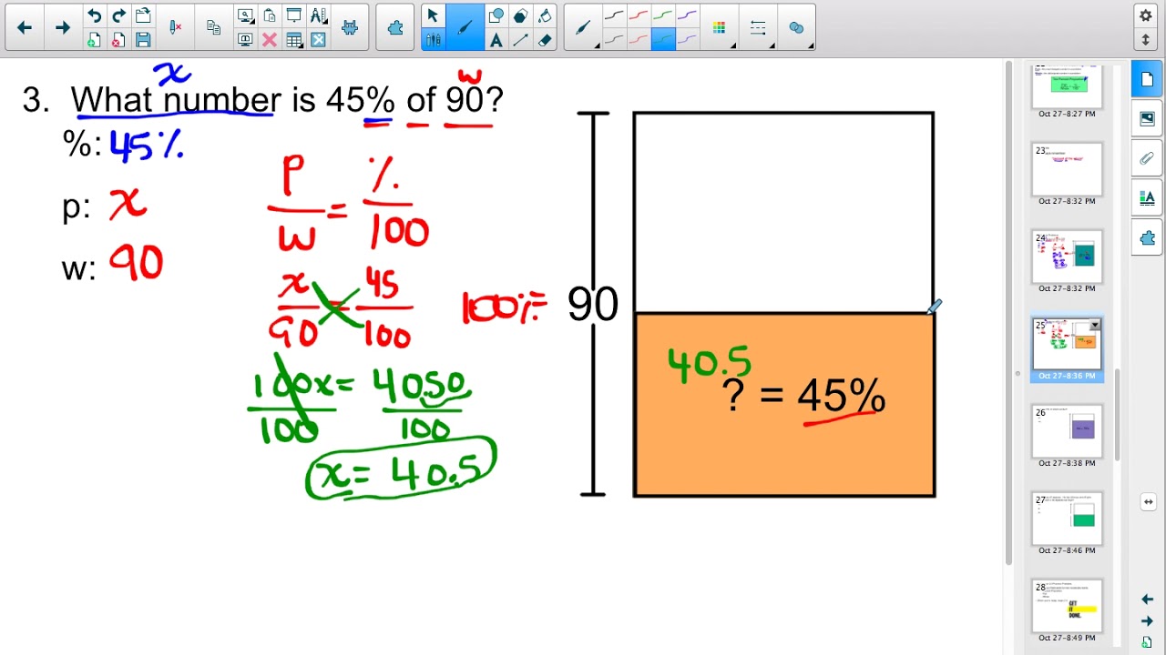 Ch. 2 Lesson 3 (The Percent Proportion) - YouTube