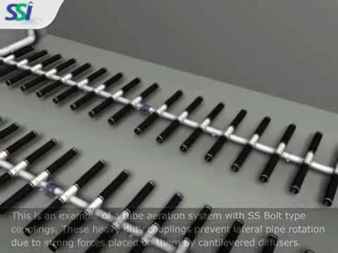 SSI Fine Bubble Aeration System Coupling Systems - YouTube